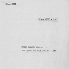 Inventarios reales (v.8) Palacio Real (1772 y adición de 1773); Palacio ...