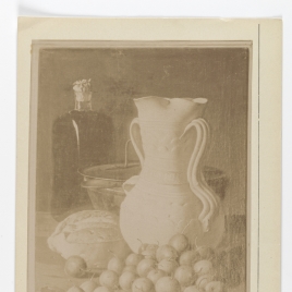 Bodegón con peritas, pan, alcarraza, cuenco y frasca - Colección ...