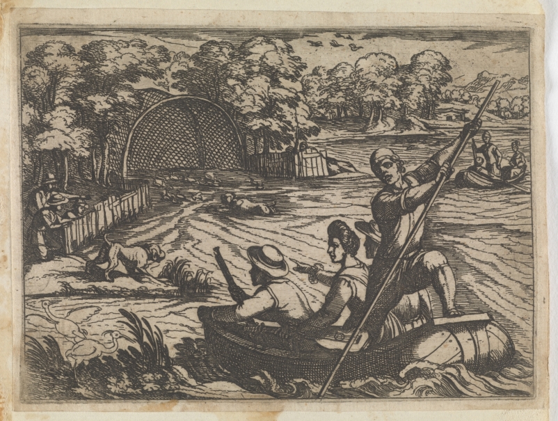 Caza de patos salvajes con barcas - Colección - Museo Nacional del Prado