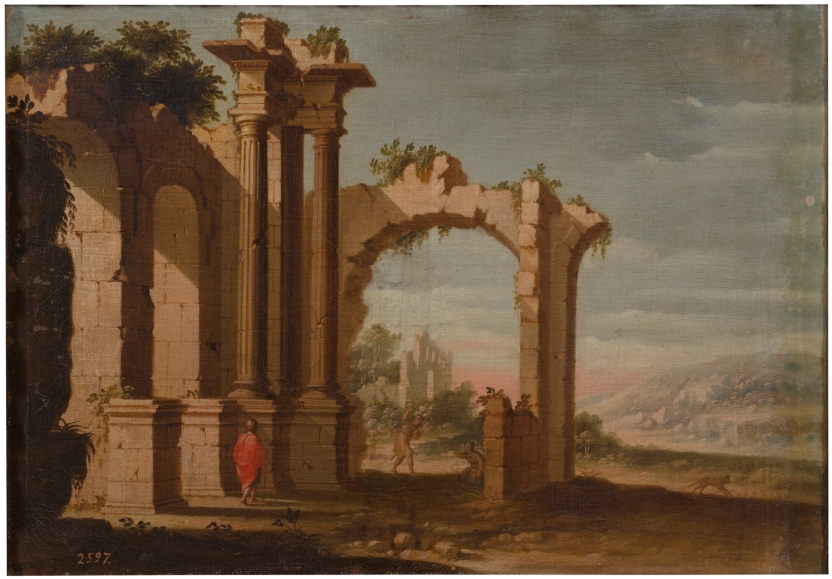 Perspectiva con tres figuras - Colección - Museo Nacional del Prado