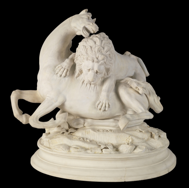 Grupo del león devorando a un caballo - Colección - Museo Nacional del ...