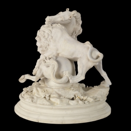 Grupo del león devorando a un caballo - Colección - Museo Nacional del ...