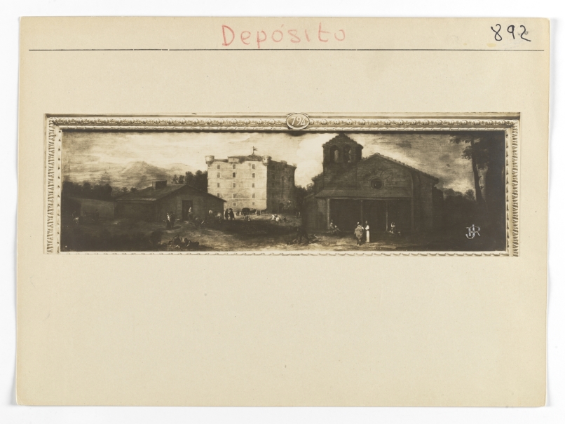 Vista de El Campillo, casa de campo de los monjes de El Escorial ...