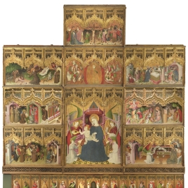 El Calvario. Retablo de la vida de la Virgen y de San Francisco ...