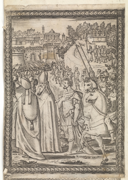 Godofredo y dos obispos en procesión - Colección - Museo Nacional del Prado