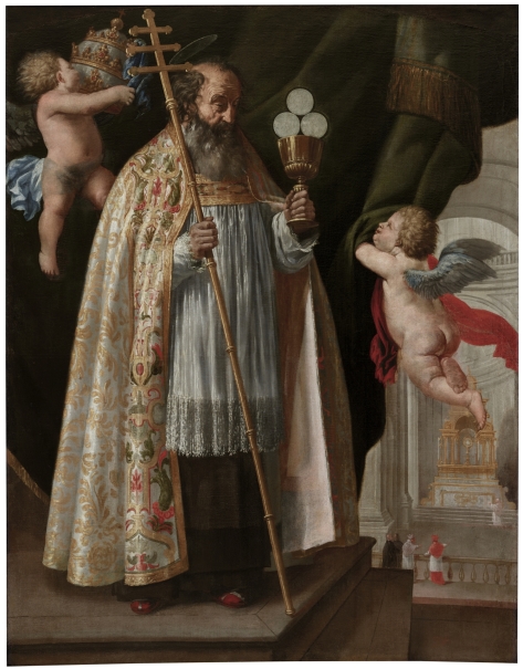 San Telesforo, papa - Colección - Museo Nacional del Prado