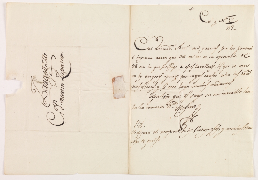 Carta de Alberto Megino a Martín Zapater, 1 noviembre 1797 - Colección ...