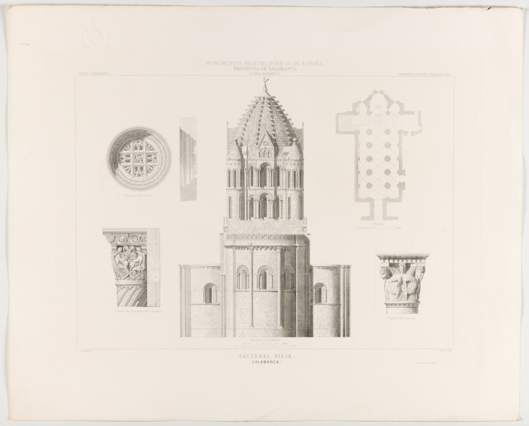 Planta, ábside y cimborrio de la Catedral Vieja de Salamanca ...