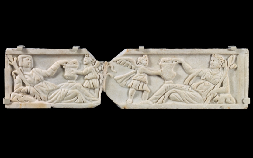 Fragments Of A Roman Sarcophagus With The Four Seasons The Collection