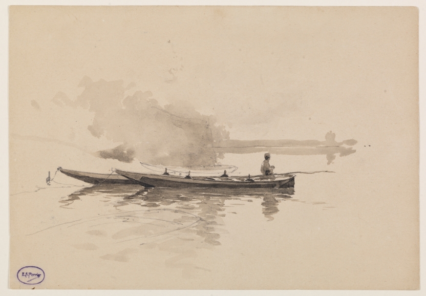 Barcas o "yoles" en el río Oise o Marne, Isla de Francia - Colección ...